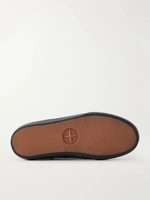 Stone Island Suede-trimmed Canvas Sneakers