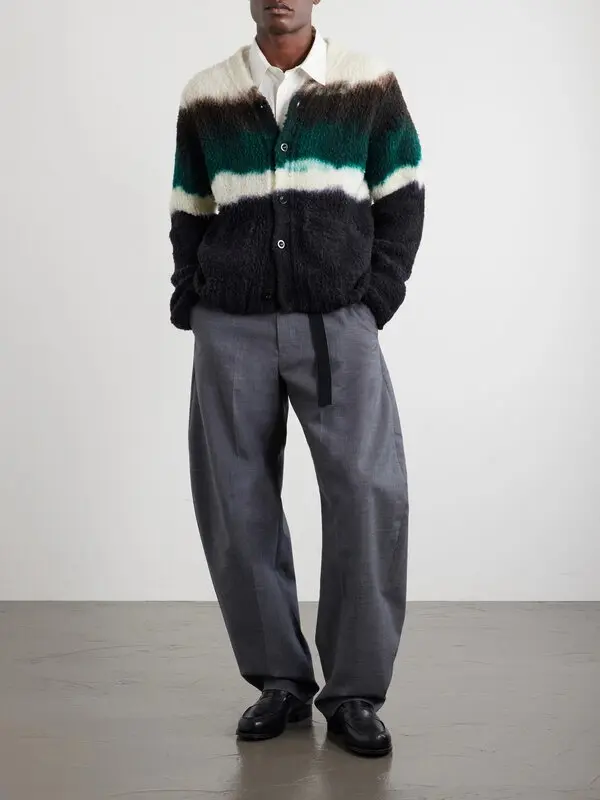 Sacai Chusen-dyed Wool-blend Cardigan