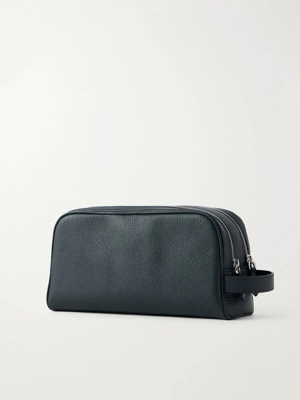SERAPIAN Full-grain Leather Wash Bag