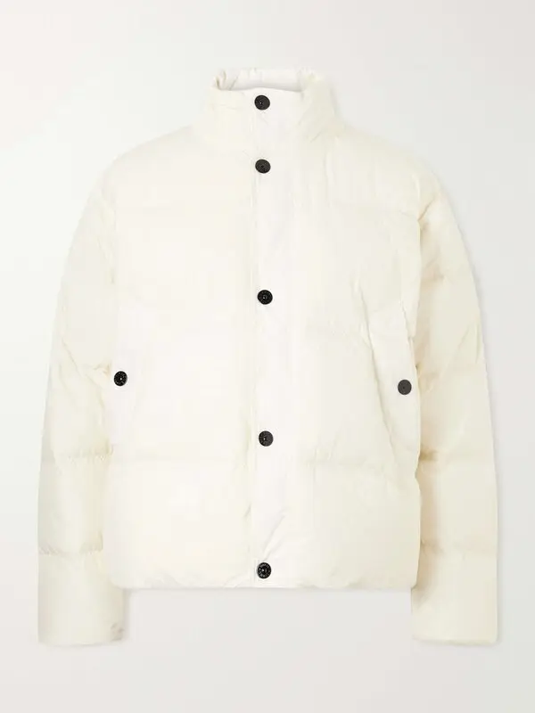 Stone Island Garment-dyed Crinkled-shell Down Jacket