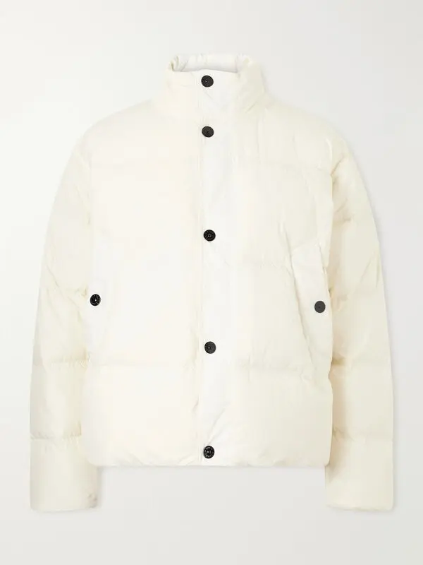 Stone Island Garment-dyed Crinkled-shell Down Jacket