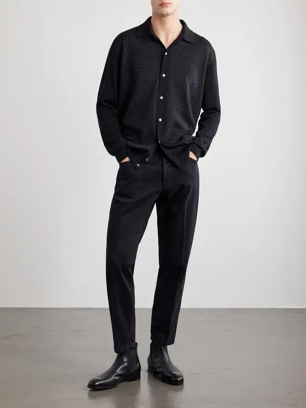LARDINI Fresco Wool Cardigan