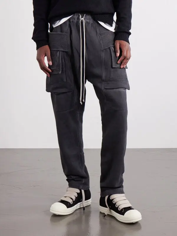 Rick Owens Jumbolace Denim Low Top Sneakers - Black