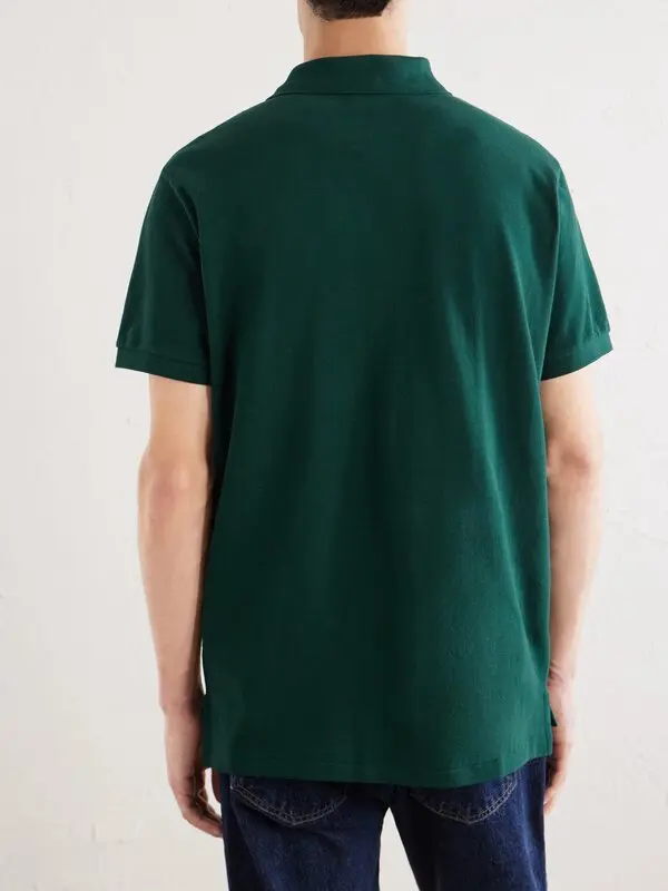 Polo Ralph Lauren Slim-fit Logo-embroidered Cotton-piqué Polo Shirt - Green