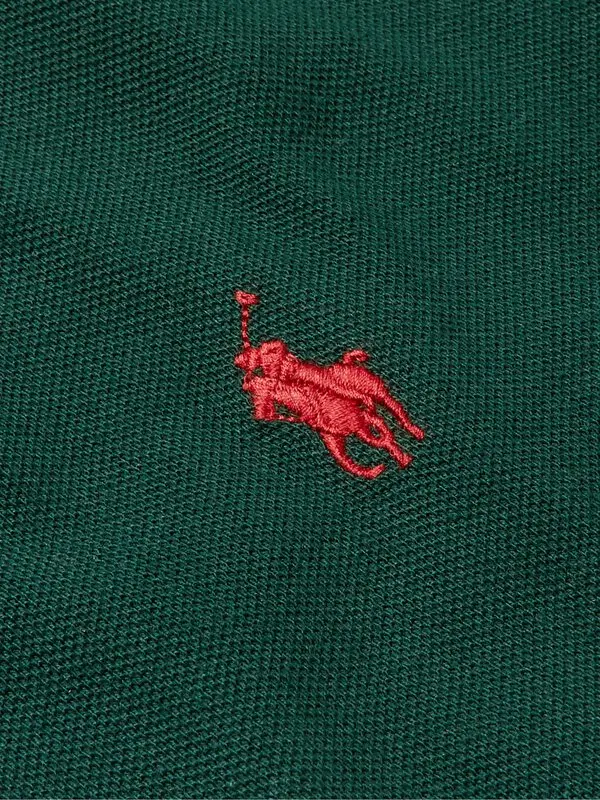 Polo Ralph Lauren Slim-fit Logo-embroidered Cotton-piqué Polo Shirt - Green