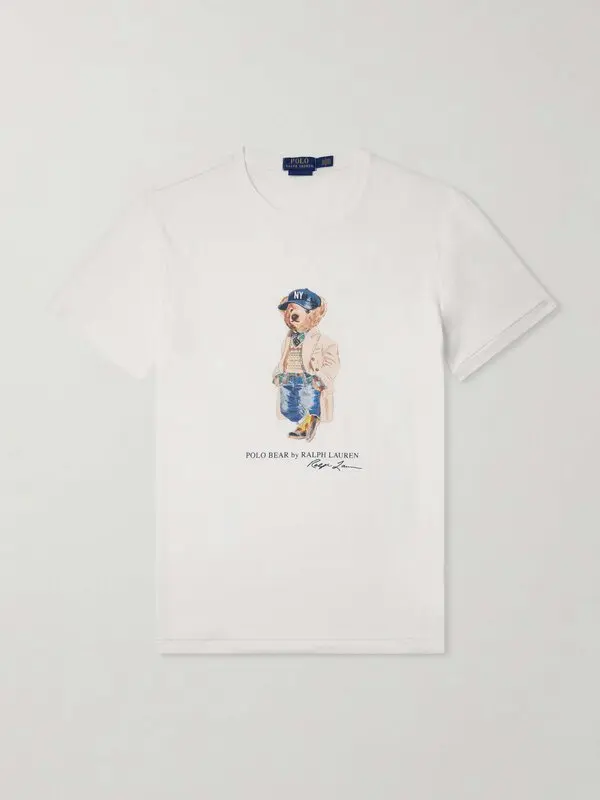 Polo Ralph Lauren Logo-print Cotton-jersey T-shirt - White