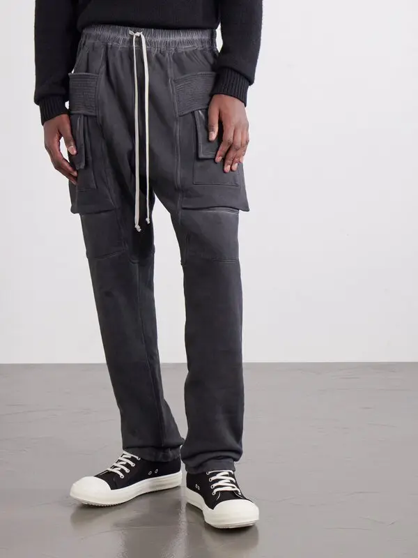 Rick Owens Creatch Straight-leg Cargo Sweatpants