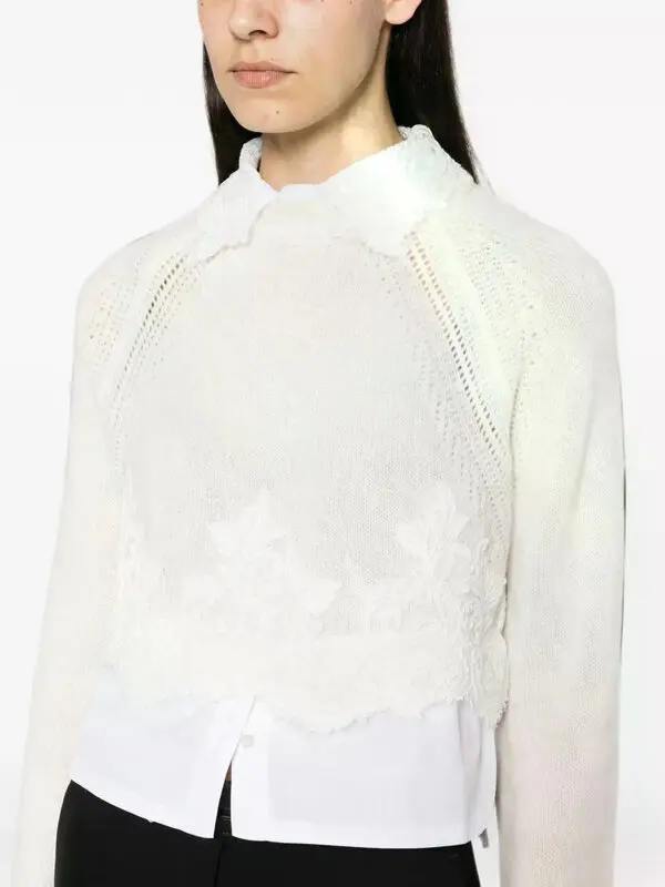 Ermanno Scervino Lace-trimmed Open-knit