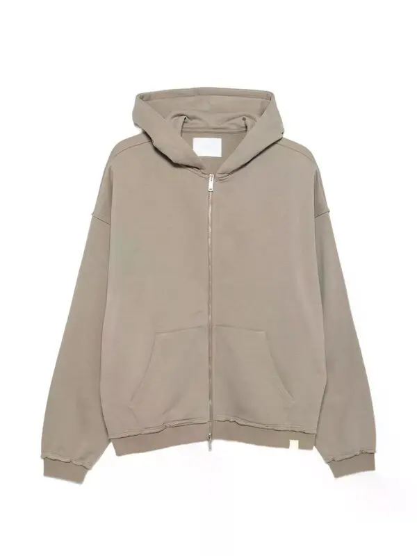 WOC Raw-edge Zip-up Hoodie