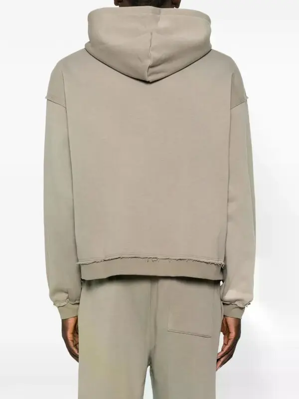 WOC Raw-edge Zip-up Hoodie