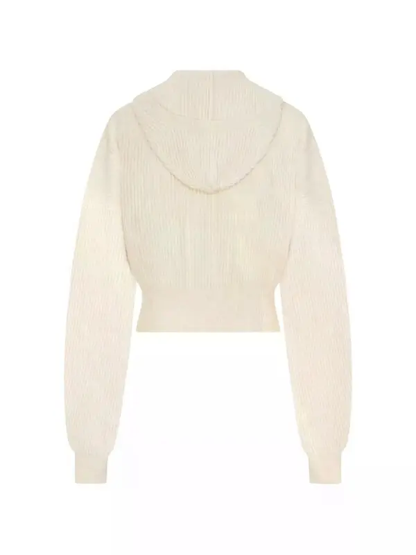 Sportmax Ribbed Knit Zip-up Hoodie