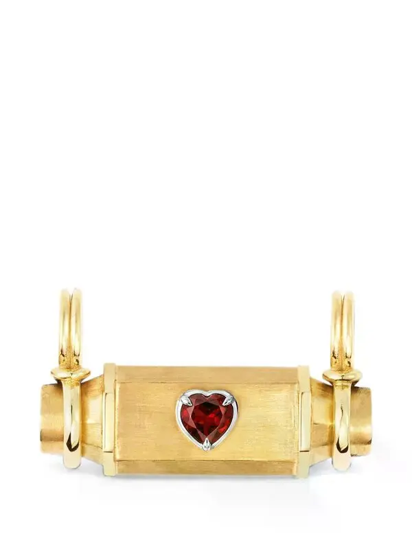 MARIE LICHTENBERG Ruby Heart Necklace - Gold