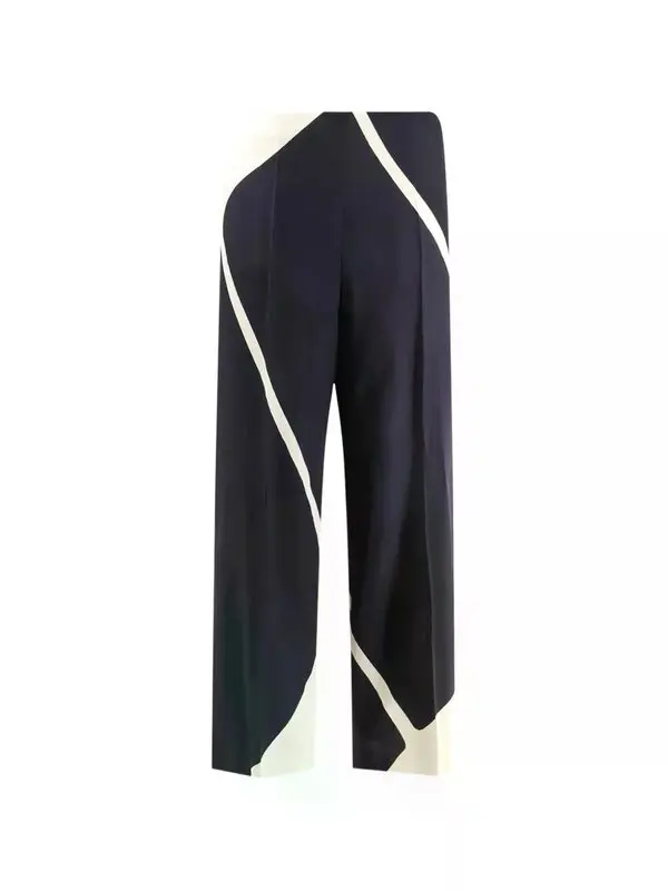 Alberta Ferretti Graphic-print Cropped Palazzo Pants