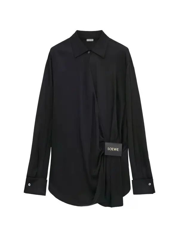 Loewe Draped Shirt In Silk