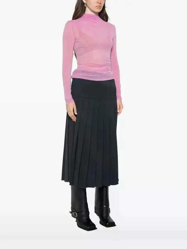 Patrizia Pepe Sheer Draped Top