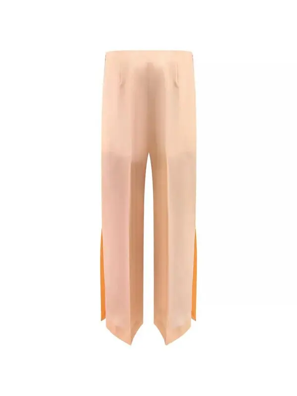 Alberta Ferretti Side-slit Silk Trousers