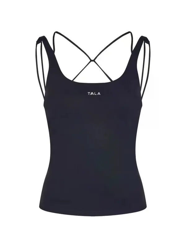 TALA Logo-print Crossover-strap Top