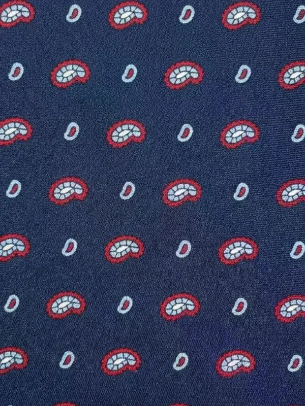 BONA FURTUNA Paisley-print Silk Tie - Blue