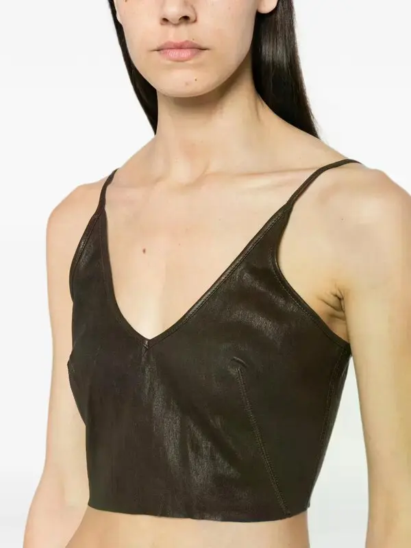 Rick Owens Leather Crop Top