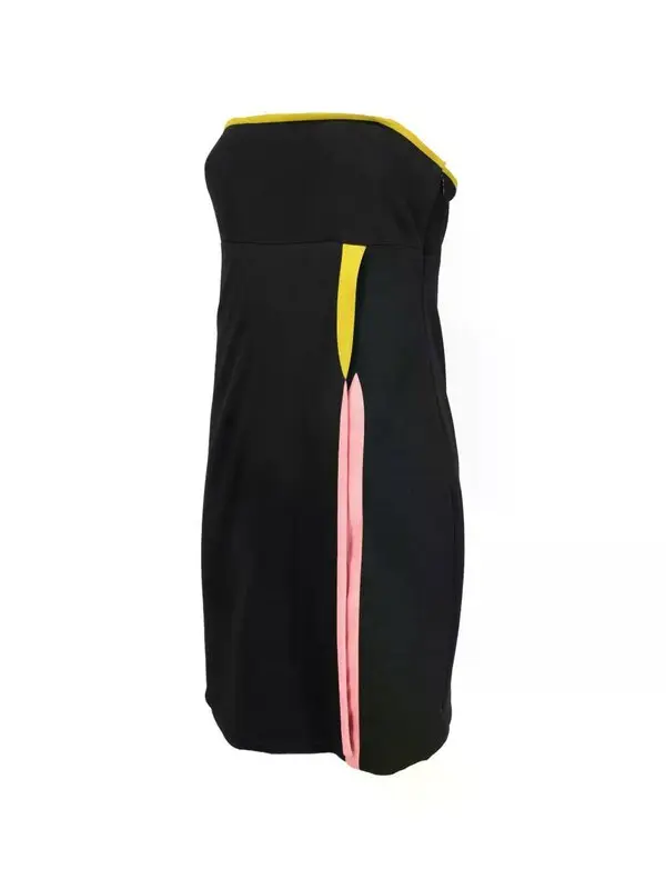 Versace 1997 Mini Strapless Colour-block Dress