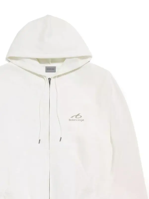 Balenciaga Logo-print Zip-up Hoodie