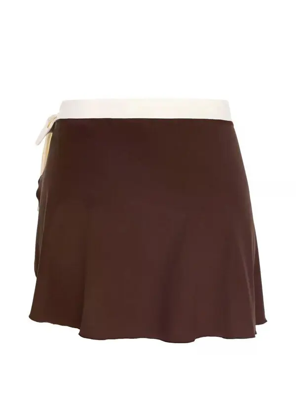 NOIRE SWIMWEAR Aria Wrap-style Mini Skirt