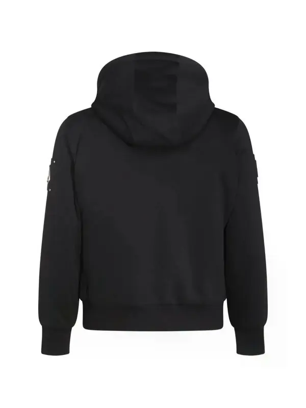 Moose Knuckles Bunny Logo Plaque Zip-up Hoodie