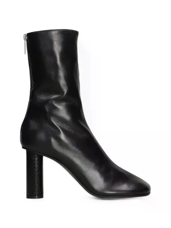 Paris Texas Alice Snakeskin-effect Block-heel Boots - Black