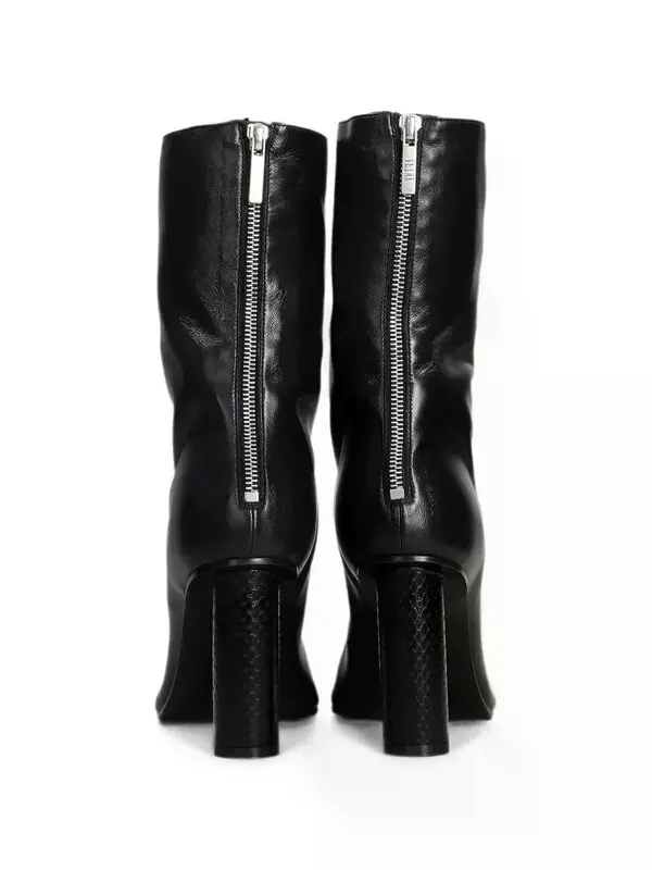Paris Texas Alice Snakeskin-effect Block-heel Boots