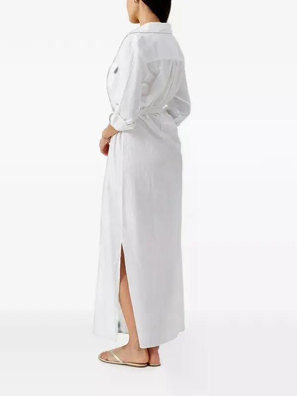 Melissa Odabash Belted Button-up Midi Dress