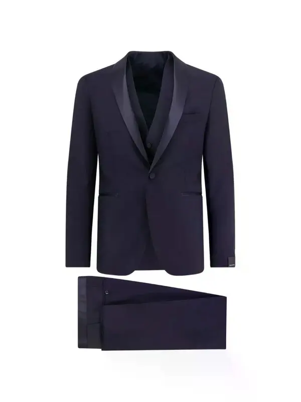 Tagliatore Satin-trim Three-piece Tuxedo Suit