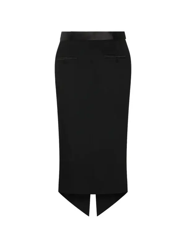 TOM FORD Satin-trim Back-slit Skirt