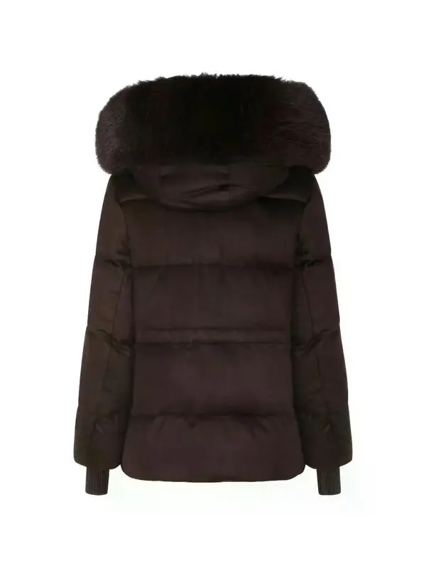 MOORER Fur-trim Hooded Coat