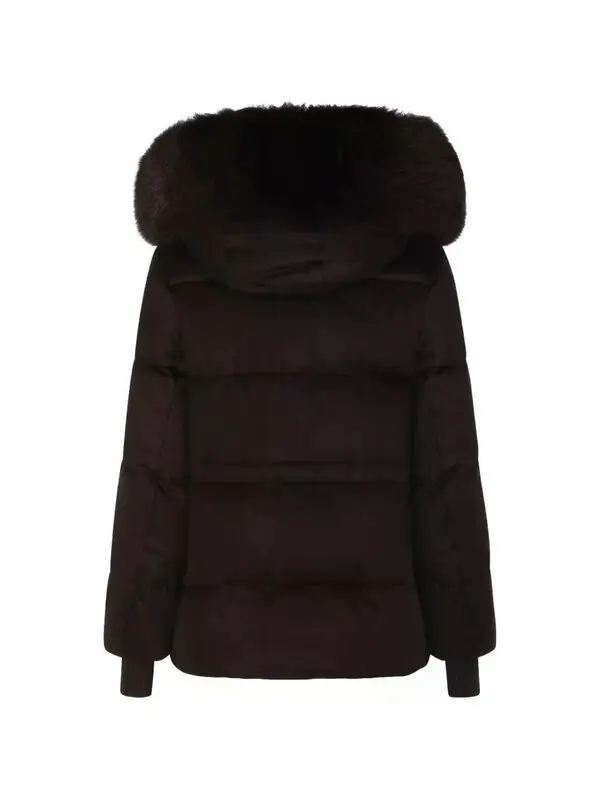 MOORER Fur-trim Hooded Coat