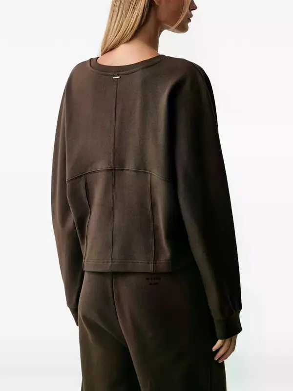 TWINSET Seam-detail Cotton Sweatshirt - Brown