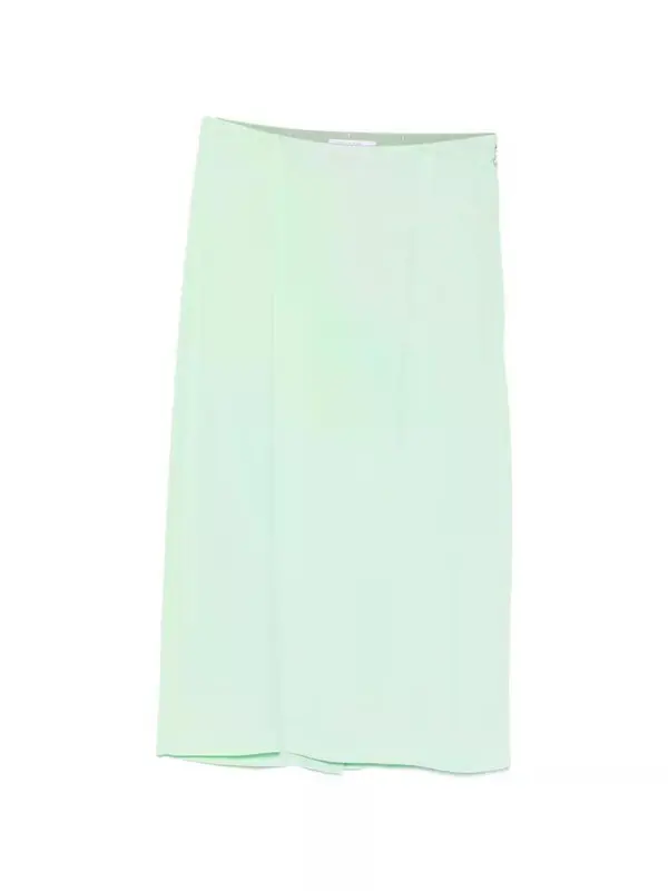 Patrizia Pepe Zip-up Midi Skirt - Green