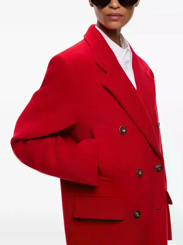 Pinko Double-breasted Notched-lapel Coat