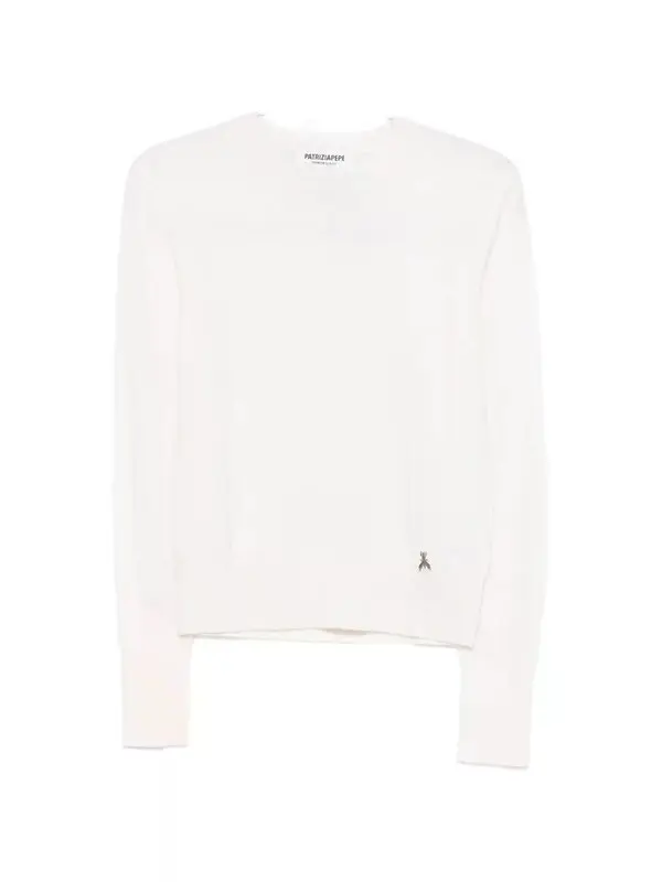 Patrizia Pepe Logo-plaque Cashmere Sweater - Neutrals