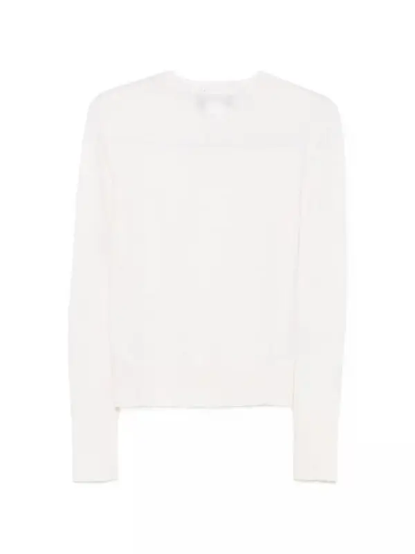 Patrizia Pepe Logo-plaque Cashmere Sweater - Neutrals