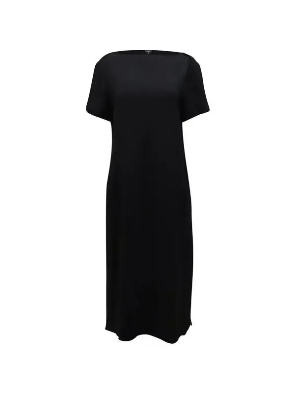 Theory Crepe Shift Midi Dress - Black