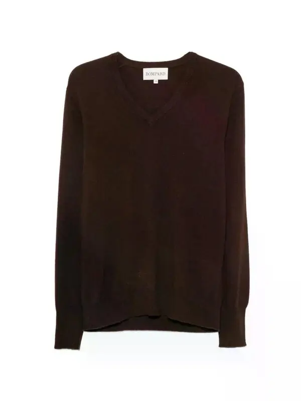 Eric Bompard V-neck Cashmere Knit - Brown