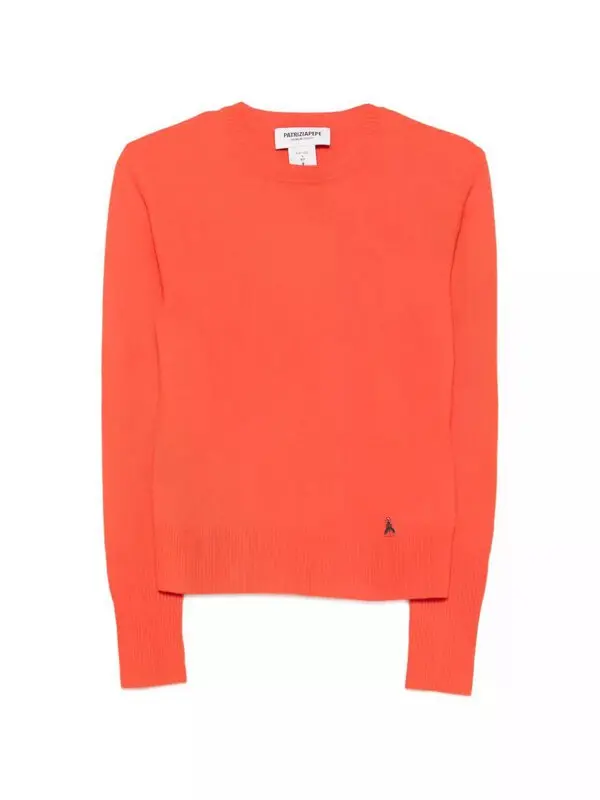 Patrizia Pepe Cashmere Crew Neck Sweater - Orange