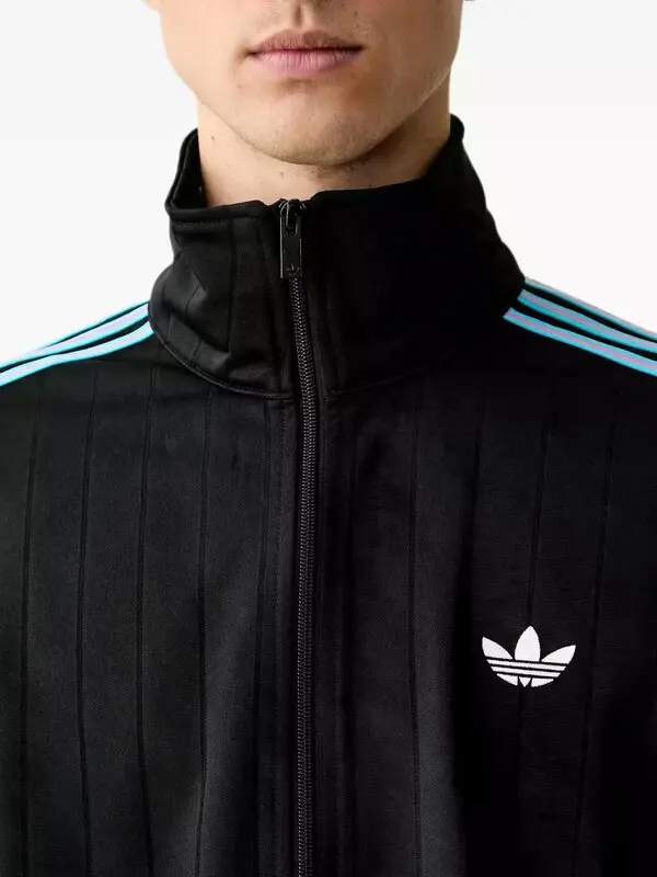 Adidas Firebird Stripe-detail Zip-up Sweatshirt