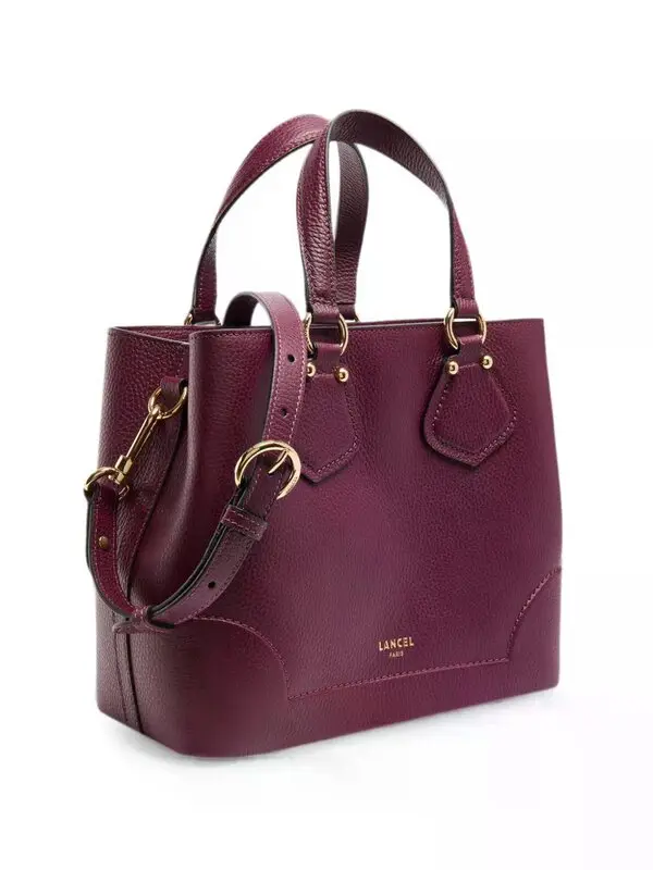 LANCEL Small Neo Izy Grained-leather Tote Bag - Purple