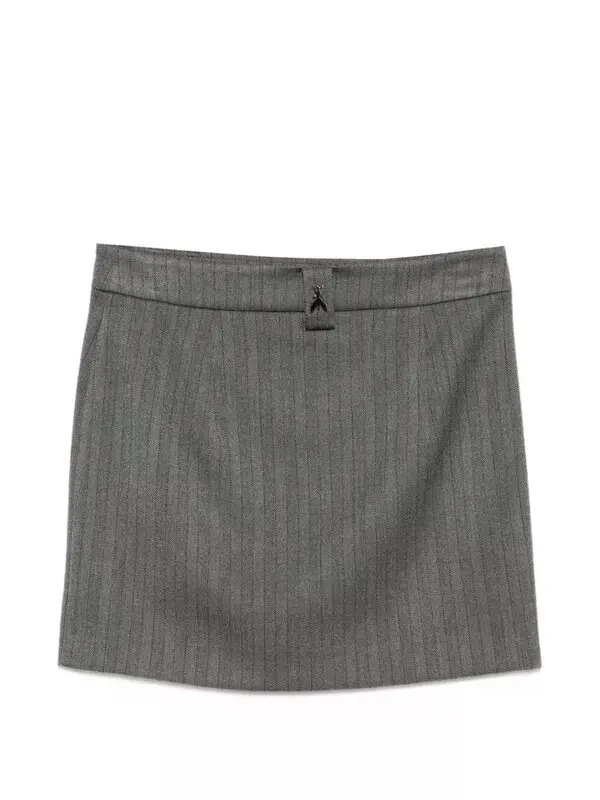 Patrizia Pepe Pinstriped Mini Skirt - Grey