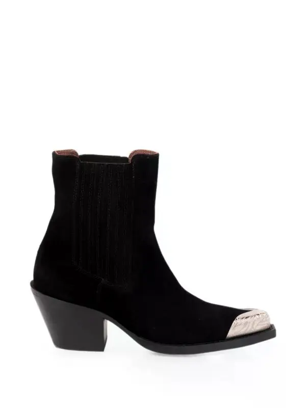 Paris Texas Dallas Metal-tip Cowboy Boots - Black