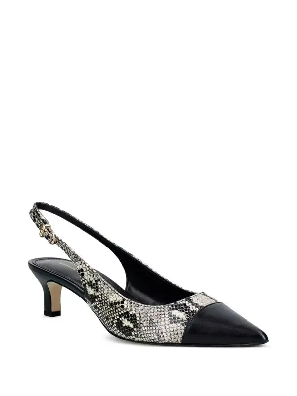 Michael Kors Amara Snake-effect Pointed-toe Pumps - Neutrals