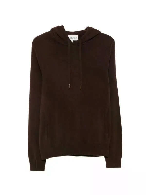 Eric Bompard Cashmere Drawstring Hoodie - Brown