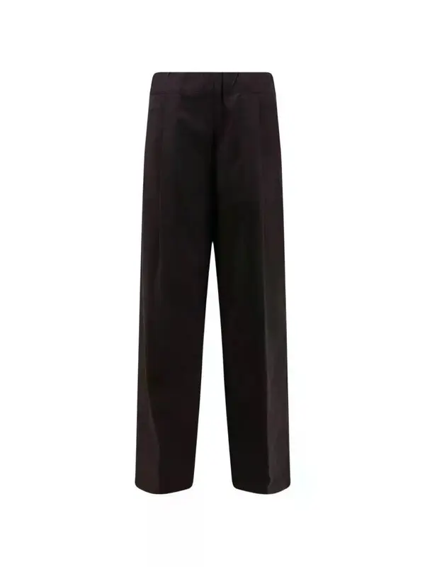 SEMICOUTURE High-waisted Wide-leg Trousers - Brown