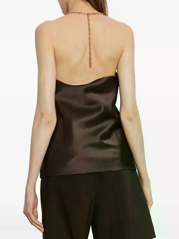 Sportmax Sleeveless Halter Top With Chain Detail